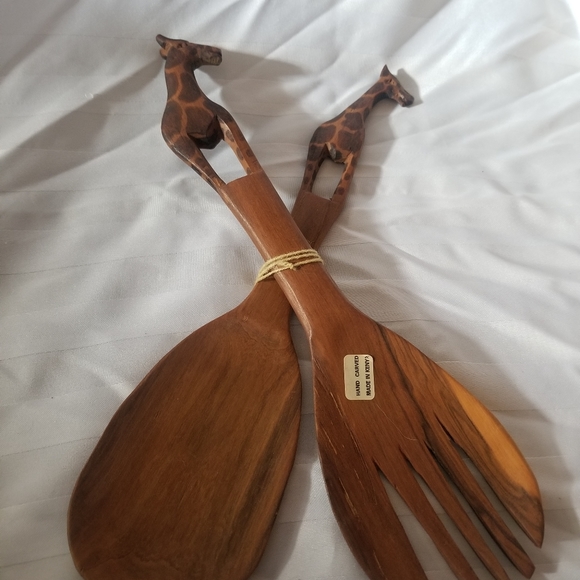 Kitchen | Authentic African Wooden Serving Utensils | Poshmark